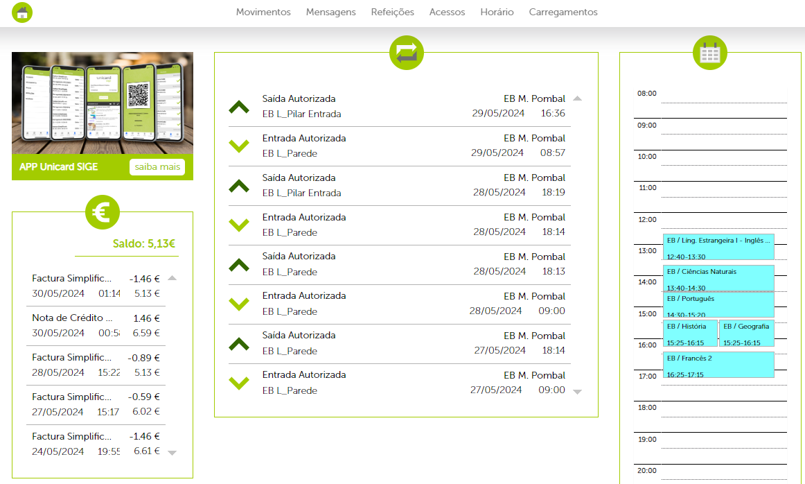 UNICARD SIGE3 | Suporte Informático | FAQ